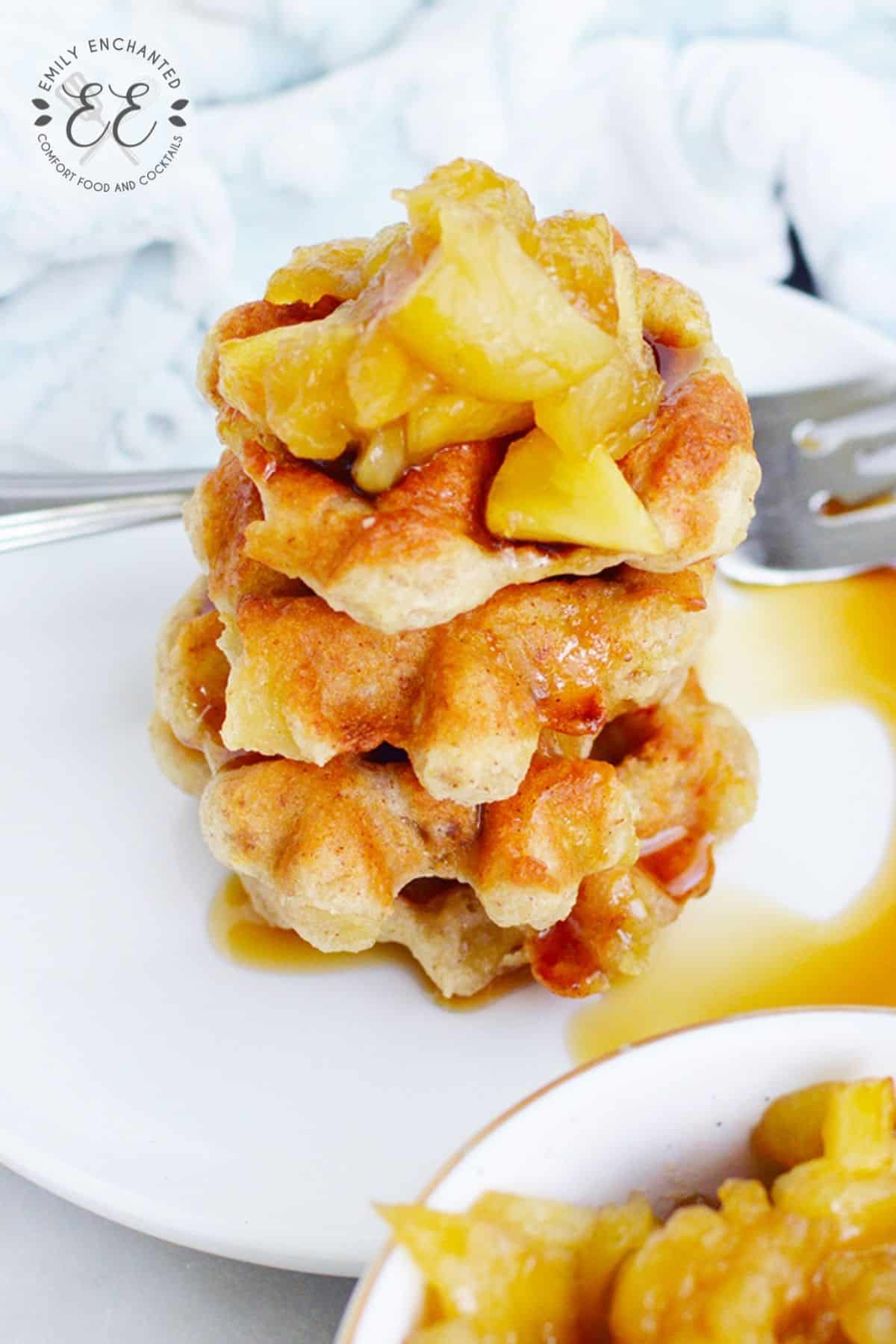 The Best Brown Sugar Apple Waffles Recipe