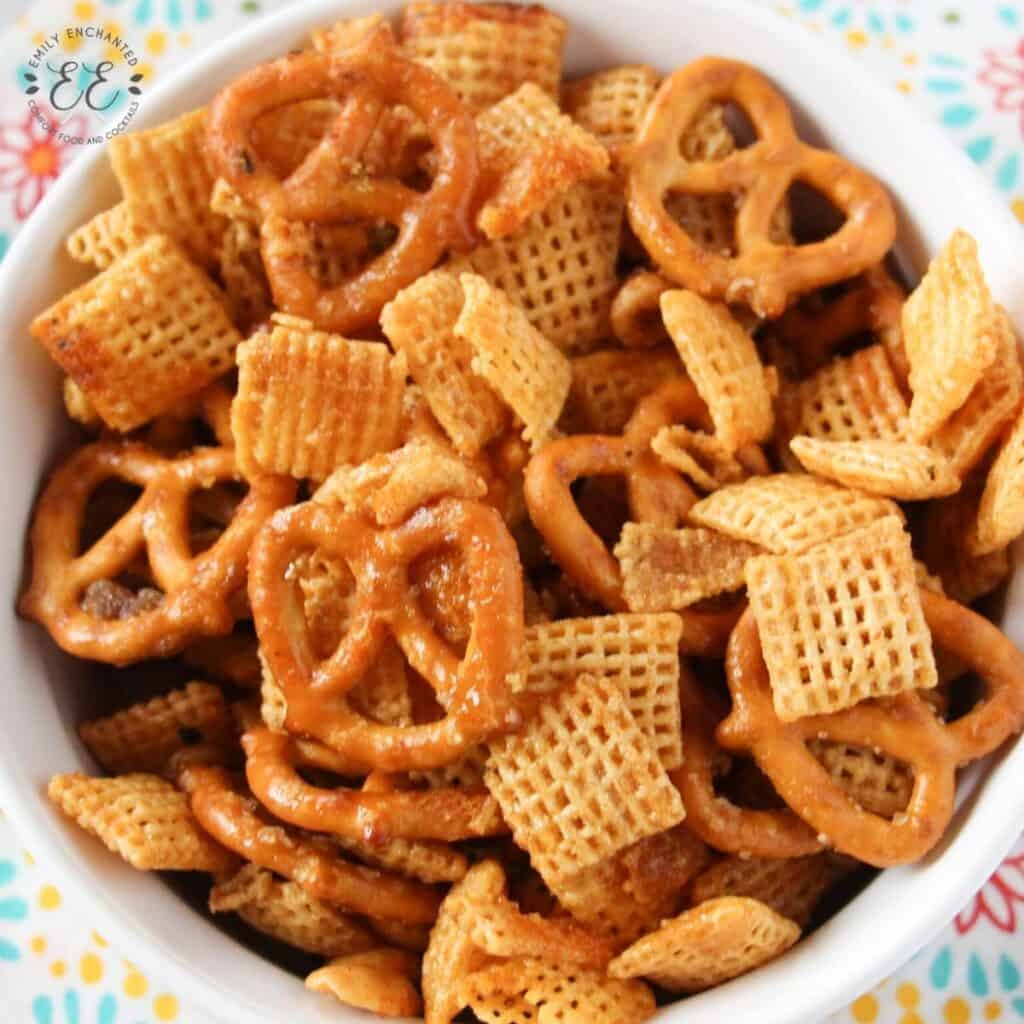 The Best Spicy Chex Mix Recipe with Buffalo Sauce
