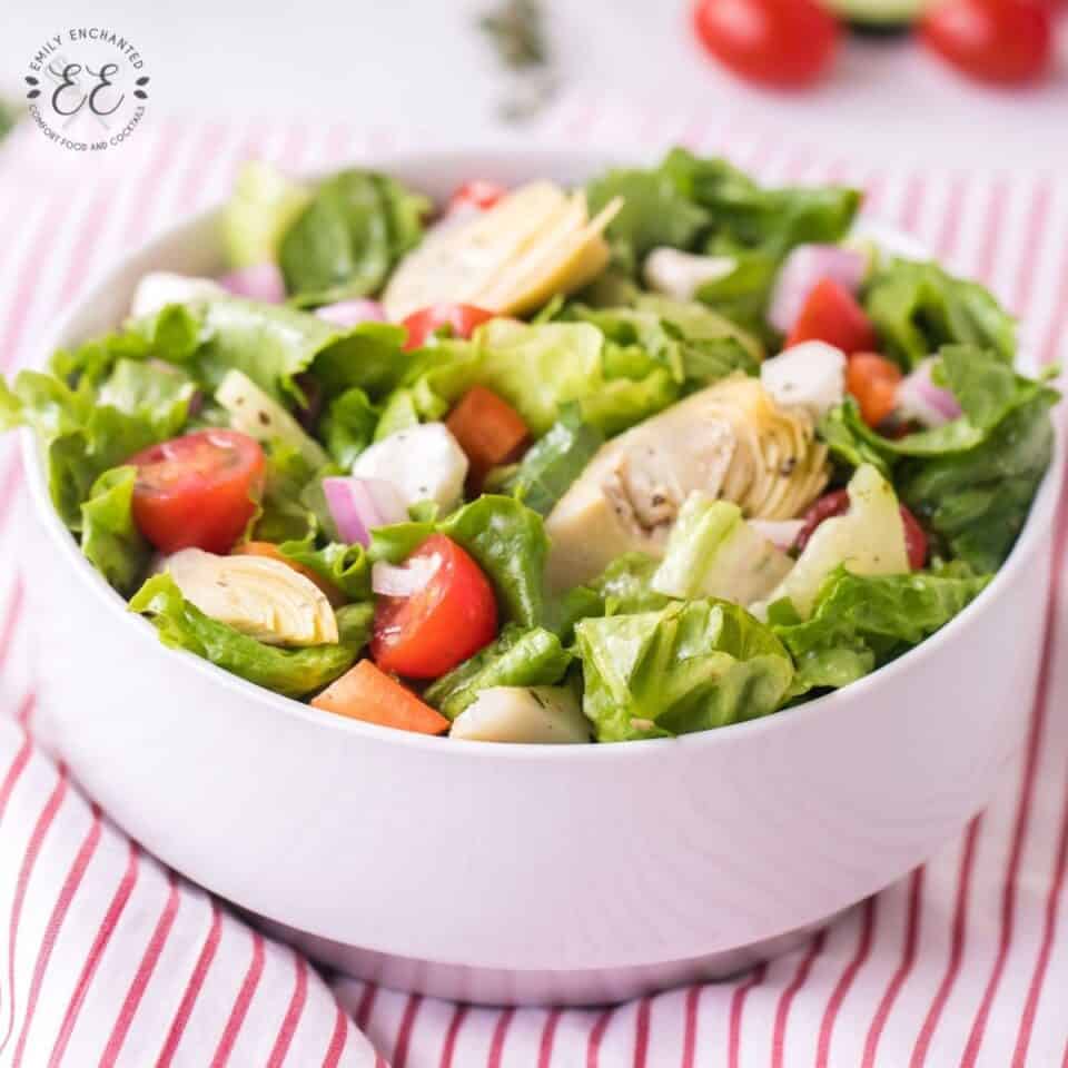 The Best Italian Salad Recipe with Zesty Homemade Dressing