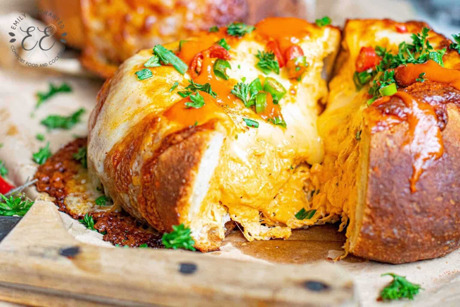 Buffalo Chicken Stuffed Bread is the Ulimate Appetizer Dip