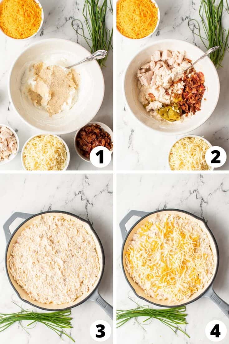 Easy Cheesy Crack Chicken Dip Recipe in a Skillet