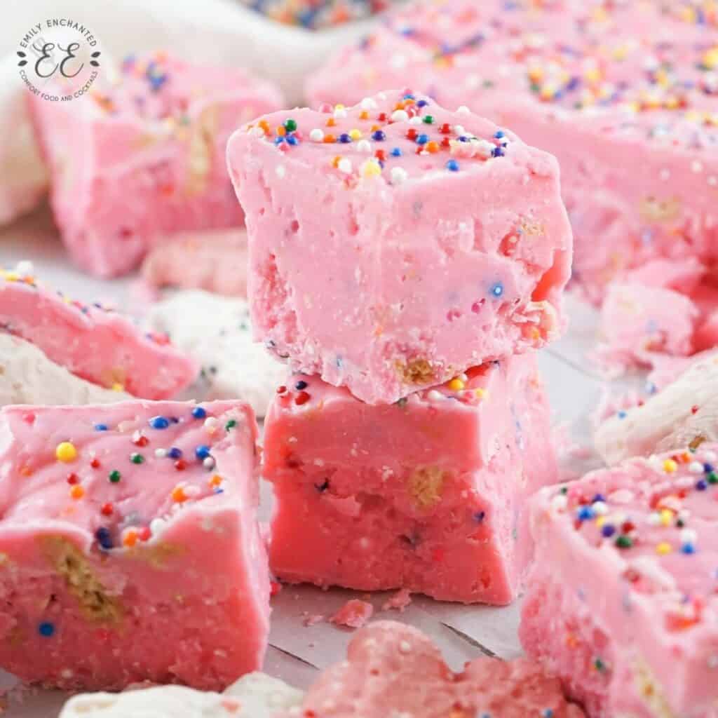 Sweet Circus Animal Cookie Fudge Recipe with Sprinkles