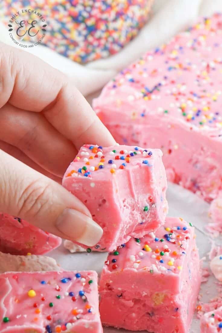 Sweet Circus Animal Cookie Fudge Recipe with Sprinkles