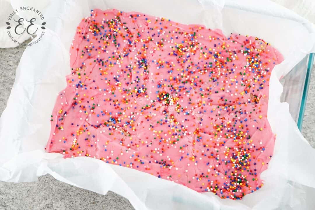 Sweet Circus Animal Cookie Fudge Recipe with Sprinkles