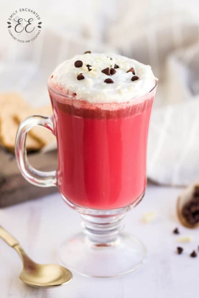 Red Velvet Hot Chocolate Perfect for Valentine's Day