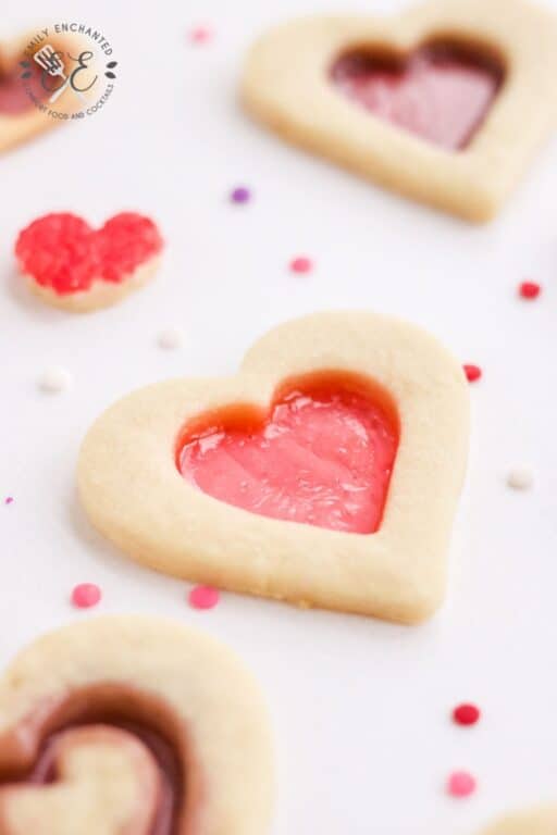 Beautiful Heart Shaped Stained Glass Cookies
