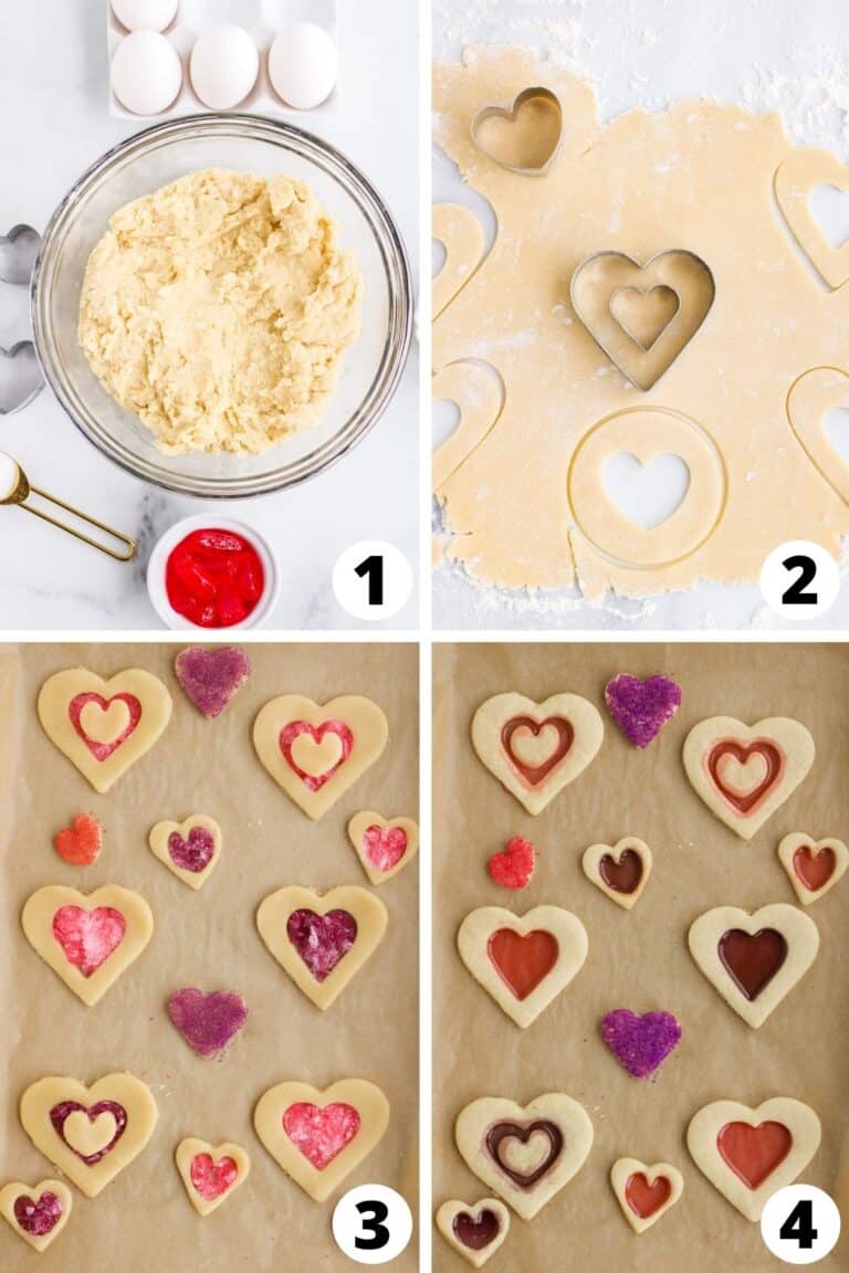 Beautiful Heart Shaped Stained Glass Cookies