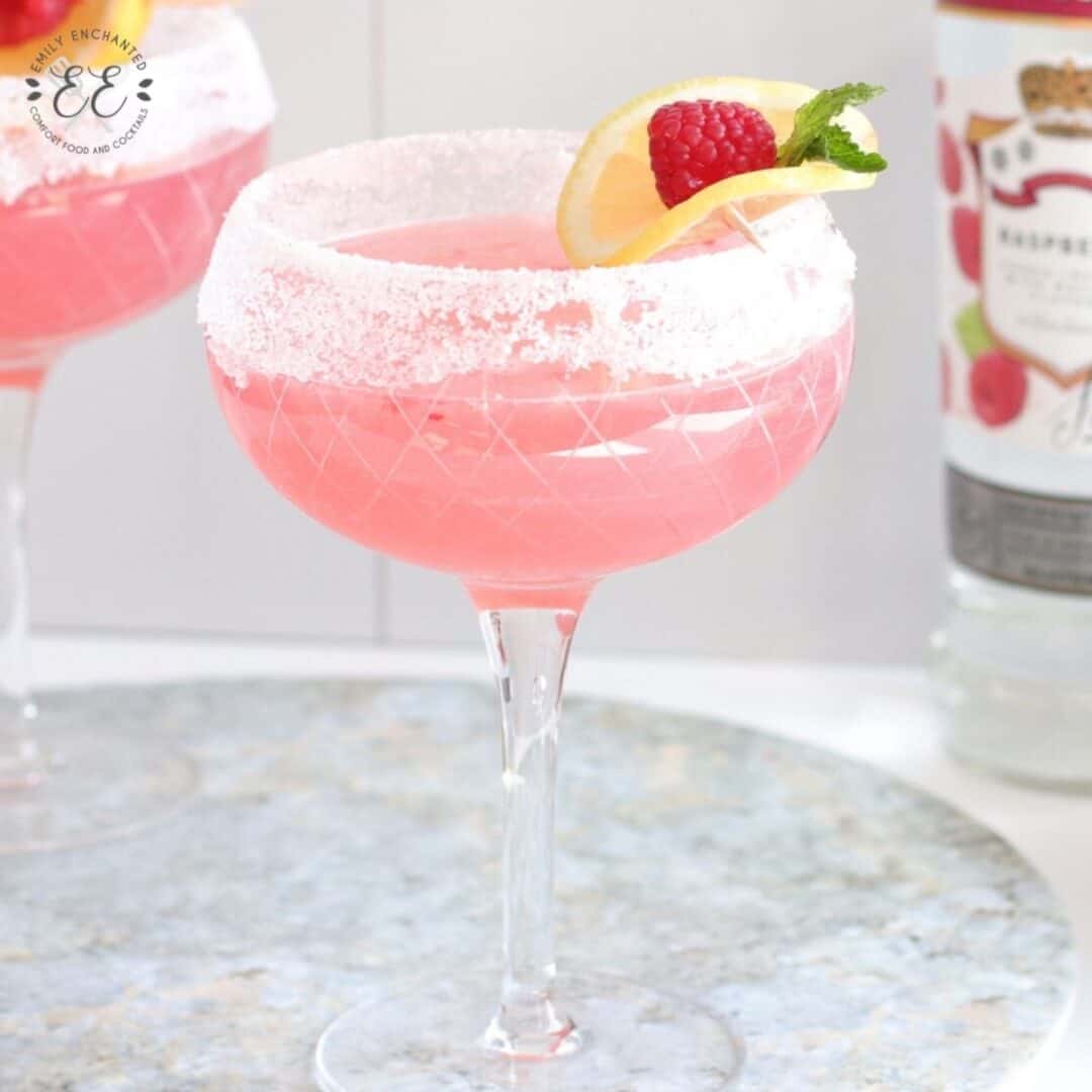 Raspberry Lemon Drop (Raspberry Vodka Cocktail with Lemonade)