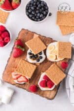 The Best Fruit S'mores with Strawberries, Raspberries and Blueberries