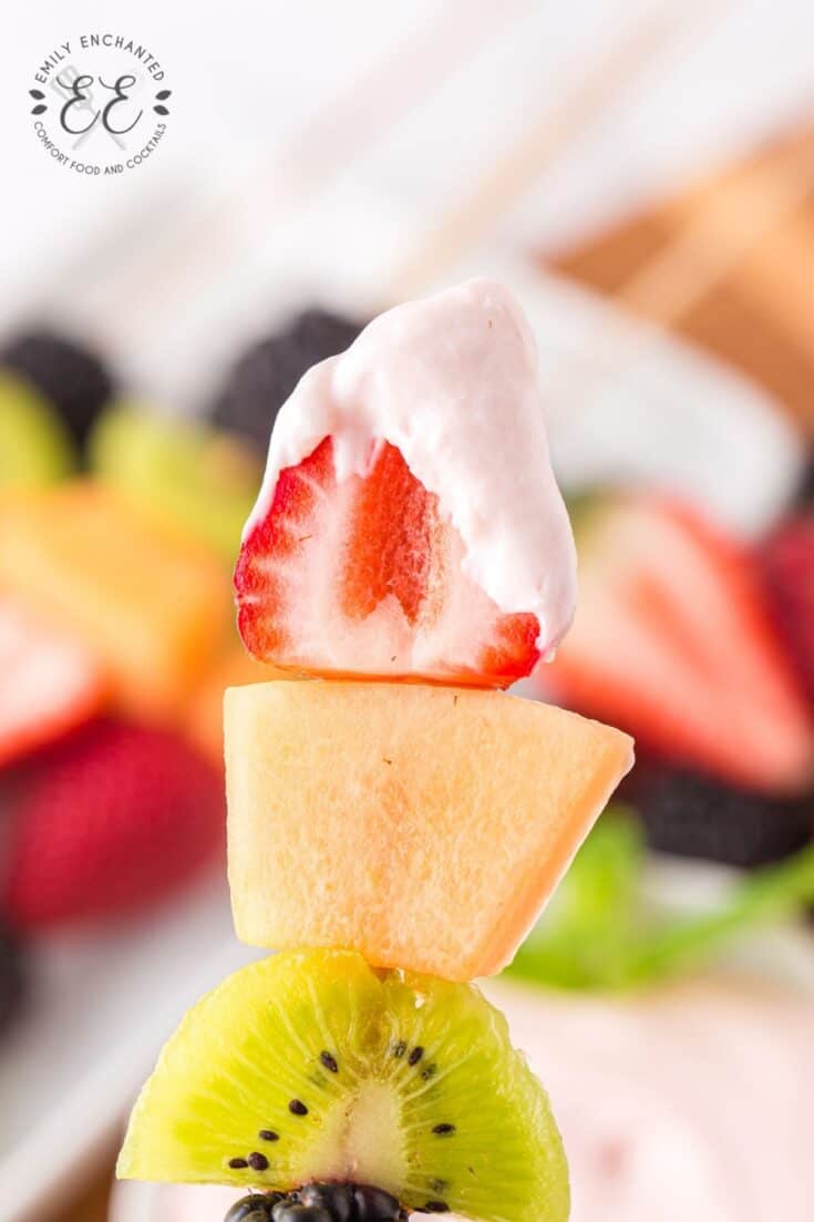 The Best Fruit Kabobs with Cream Cheese Dip - So Delicious!
