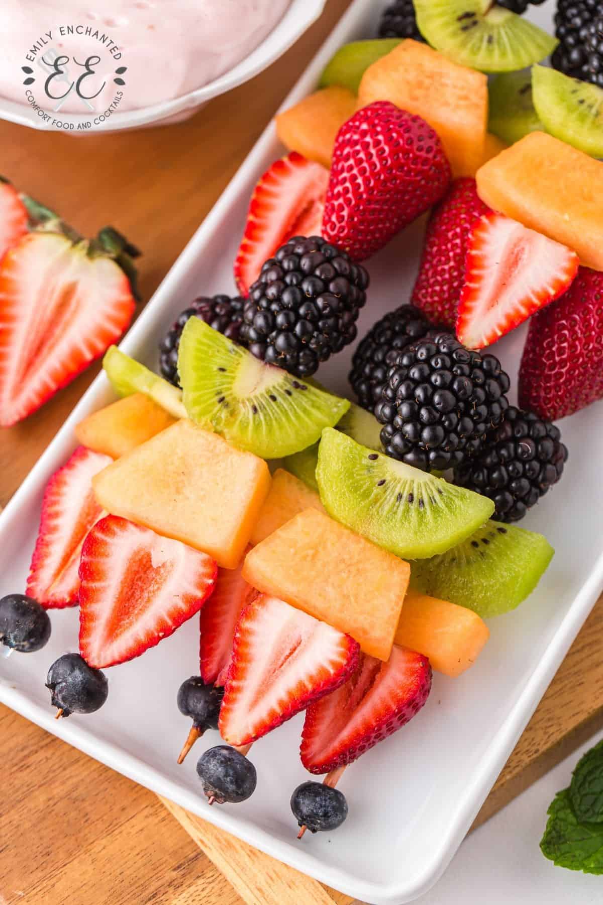 The Best Fruit Kabobs with Cream Cheese Dip - So Delicious!