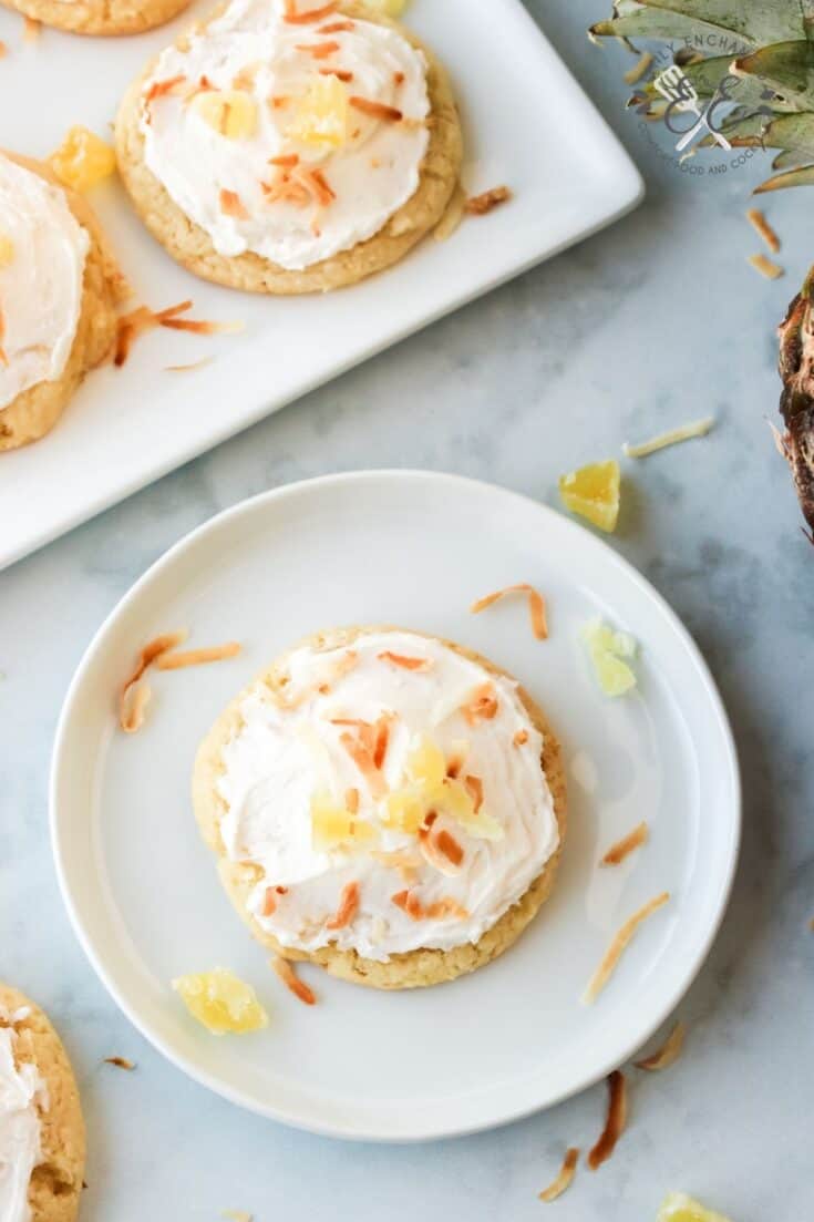 The Best Pina Colada Cookies (Tropical Pineapple Cookies with Coconut)