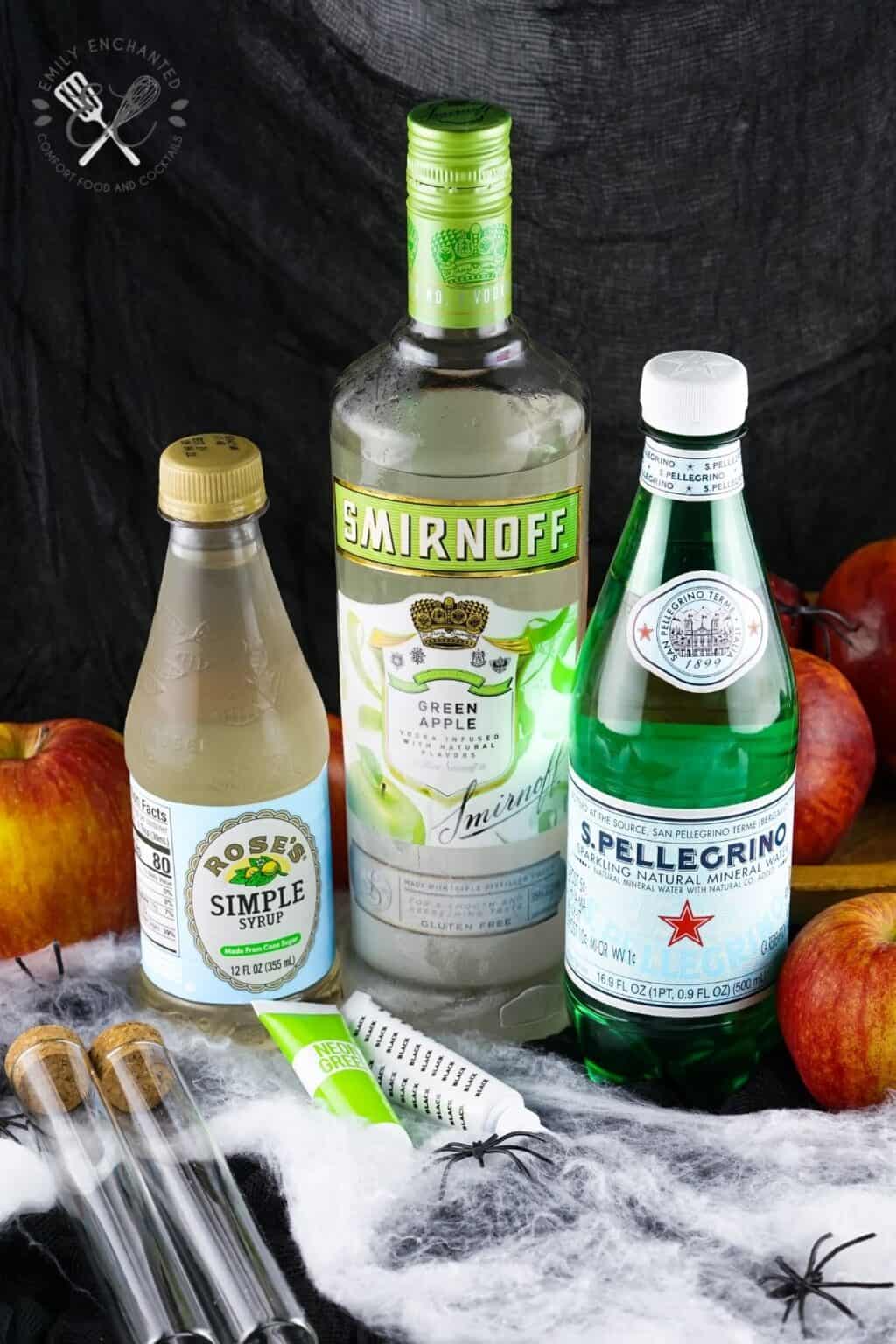 Poison Apple Vodka Shooters (Halloween Test Tube Shots)