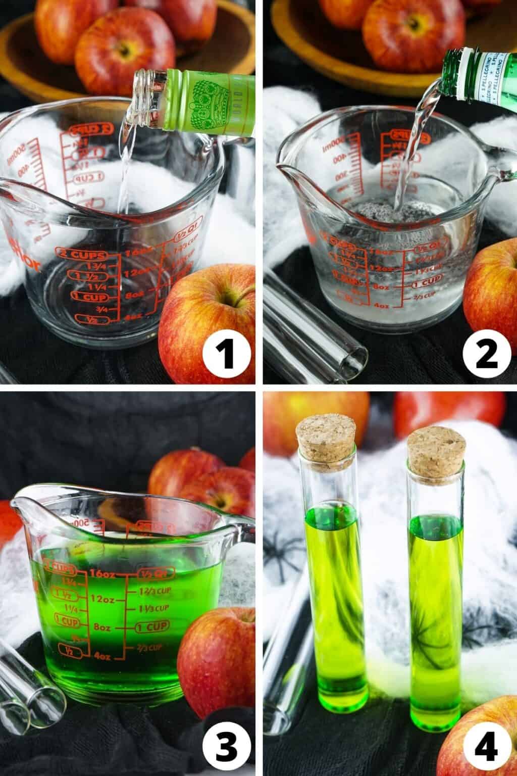 Poison Apple Vodka Shooters (Halloween Test Tube Shots)