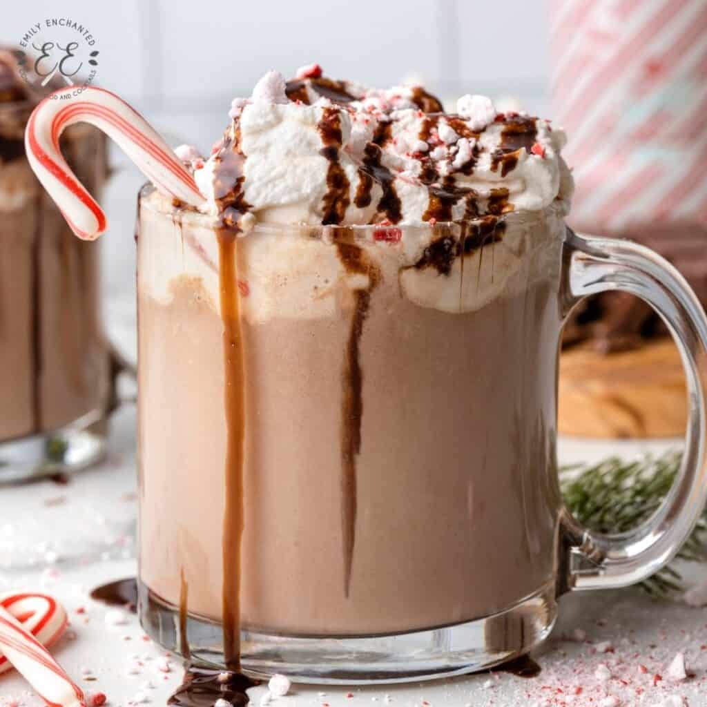 The Best Spiked Peppermint Hot Chocolate Perfect for Christmas