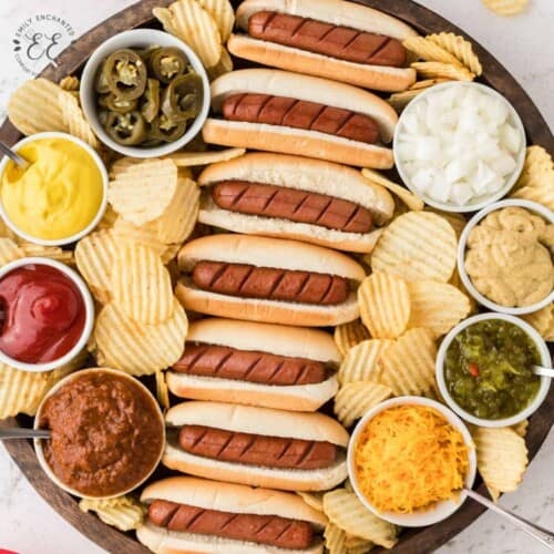 Fun Hot Dog Bar with Your Favorite Condiments