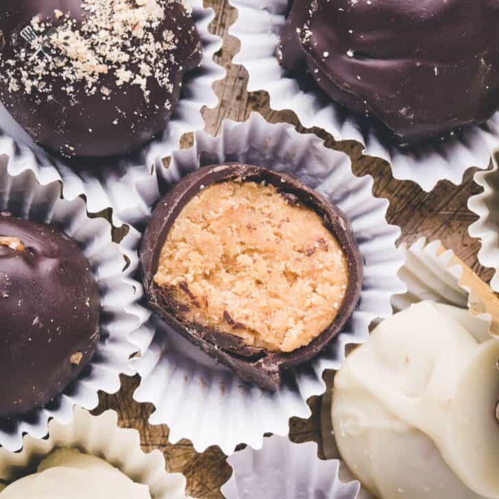 Decadent Chocolate Rose Truffles with Edible Rose Flowers