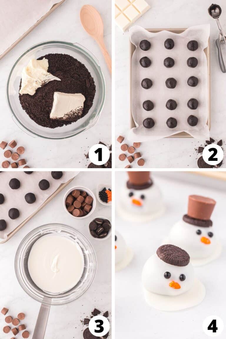 Melted Snowman Oreo Balls Perfect for Best Christmas Treats