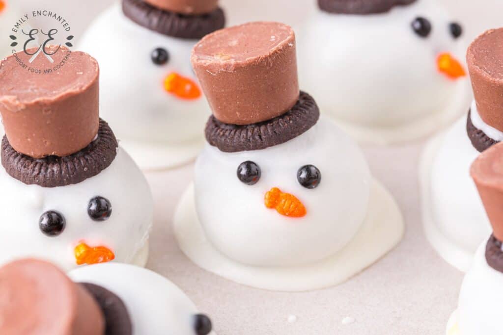 Melted Snowman Oreo Balls Perfect for Best Christmas Treats