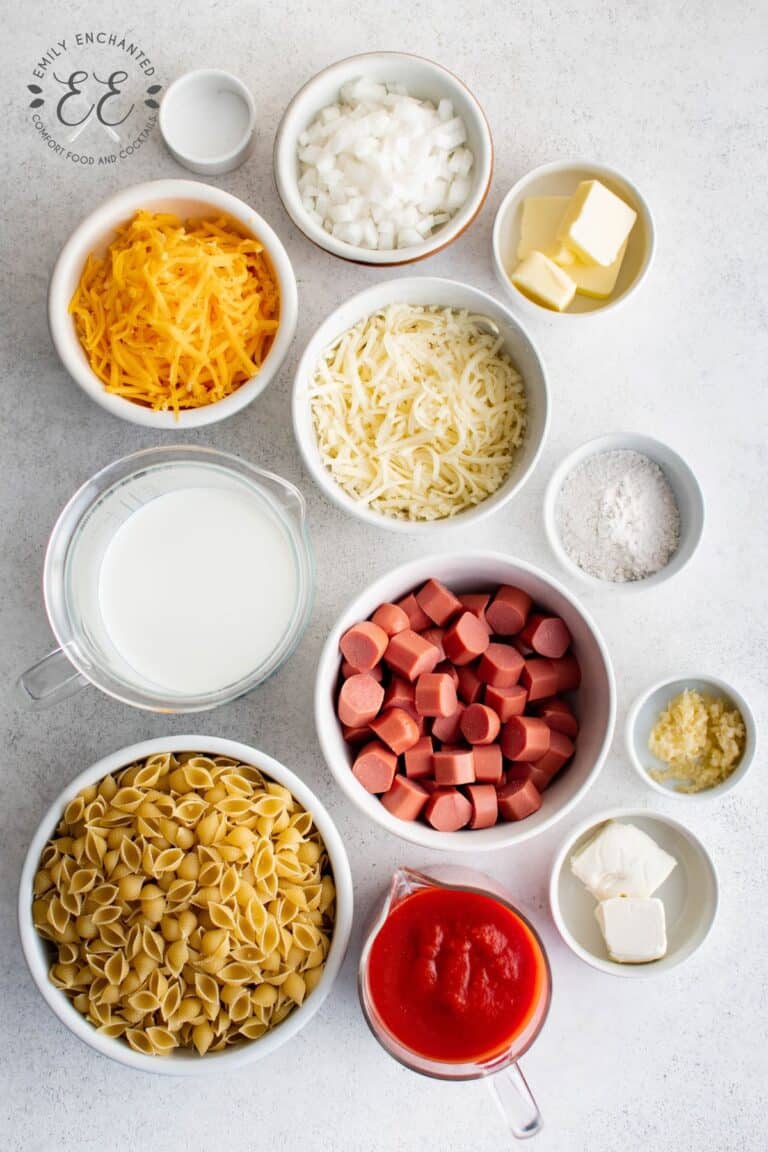 The Best Hot Dog Pasta with Cheesy Tomato Sauce