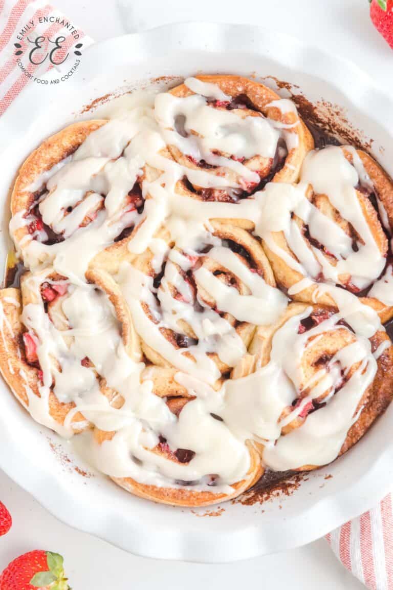 The Best Strawberry Cinnamon Rolls with Cream Cheese Icing