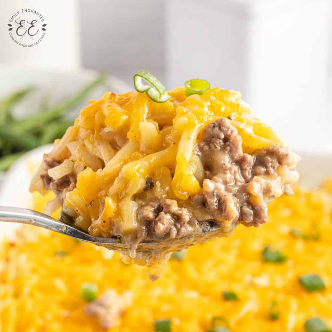 The Best Hamburger Hash Brown Casserole