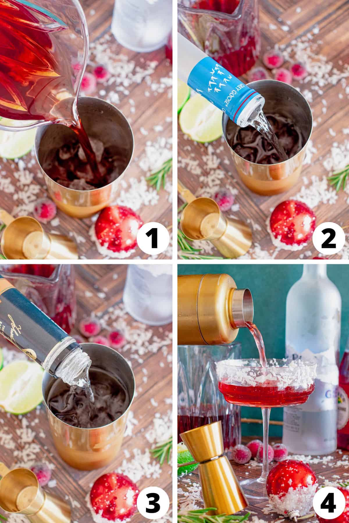 Festive Christmas Cosmos (Cranberry & Vodka Cocktails)