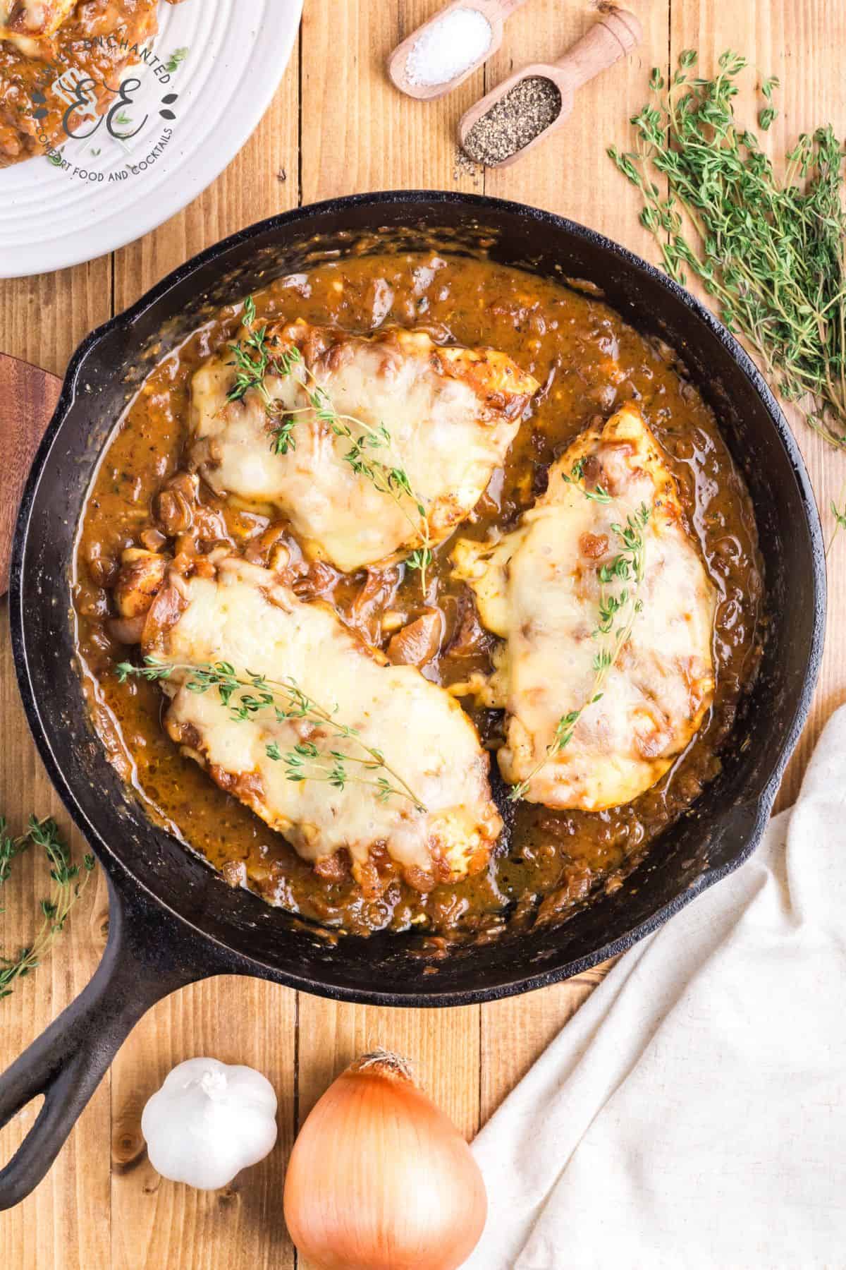 One Skillet French Onion Chicken Recipe